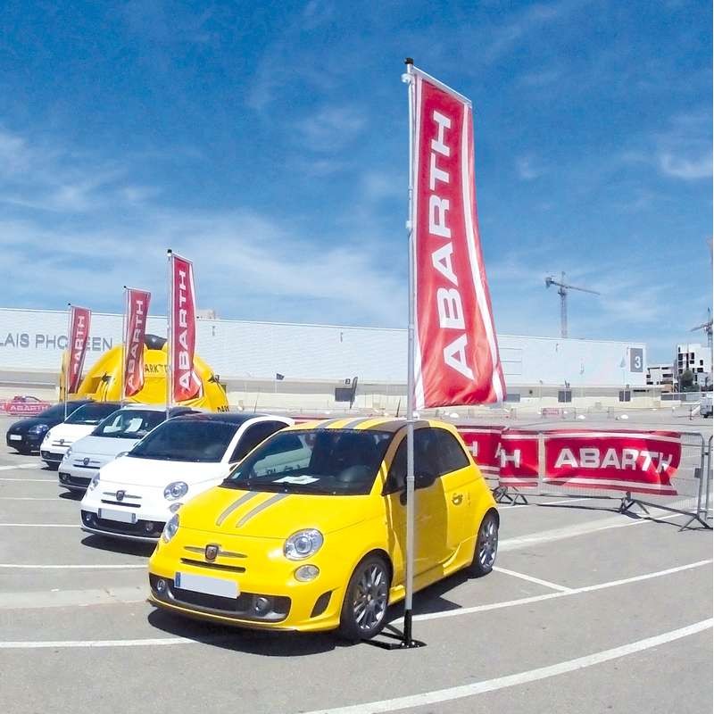 Mât mobile télescopique à potence. Modèle éco, avec pied autocal acier